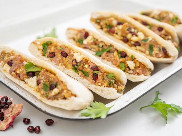Pork arayes (Lebanese meat stuffed pitas) | Australian Pork